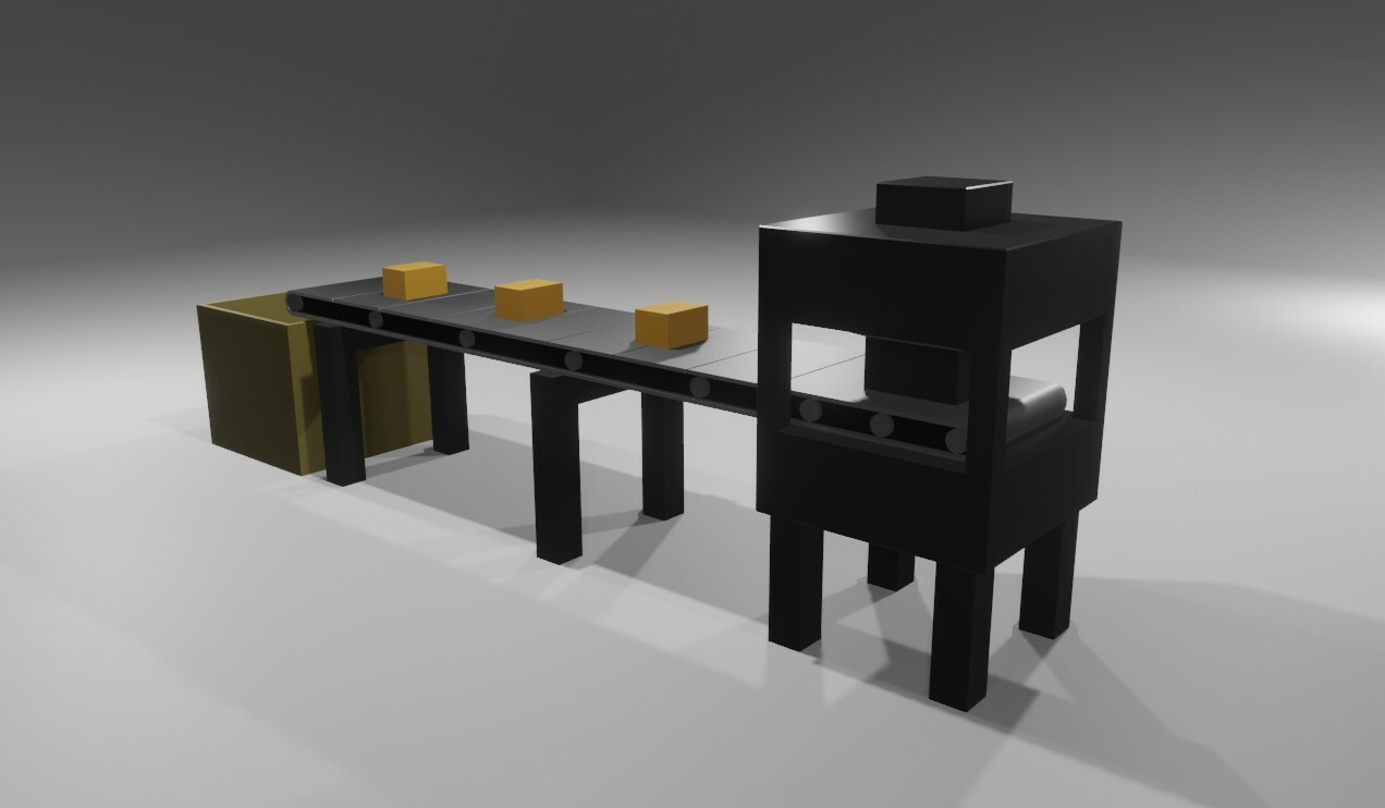 ArtStation - Machine Industrial - Line - Maquina Low-poly 3D model ...