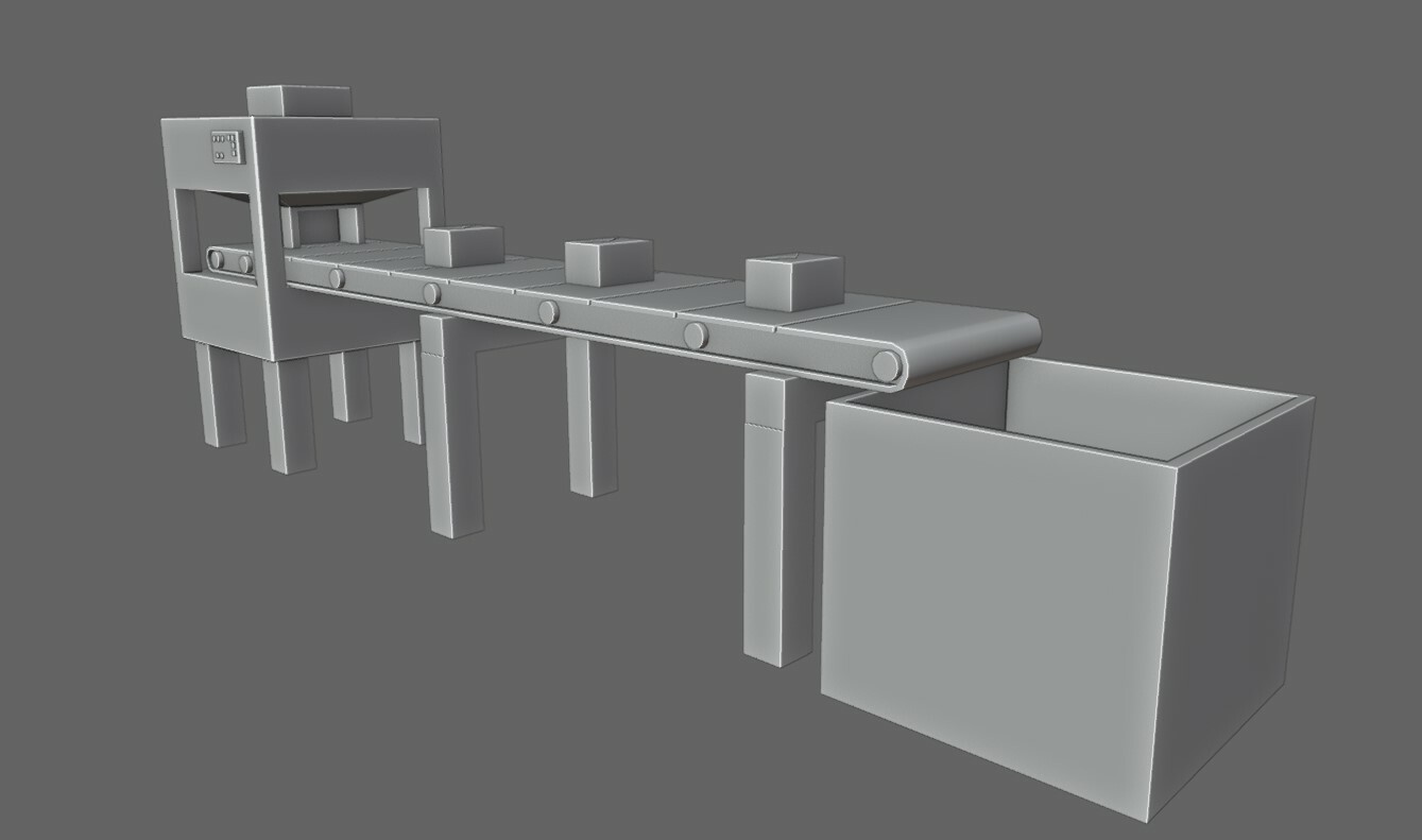 ArtStation - Machine Industrial - Line - Maquina Low-poly 3D model ...