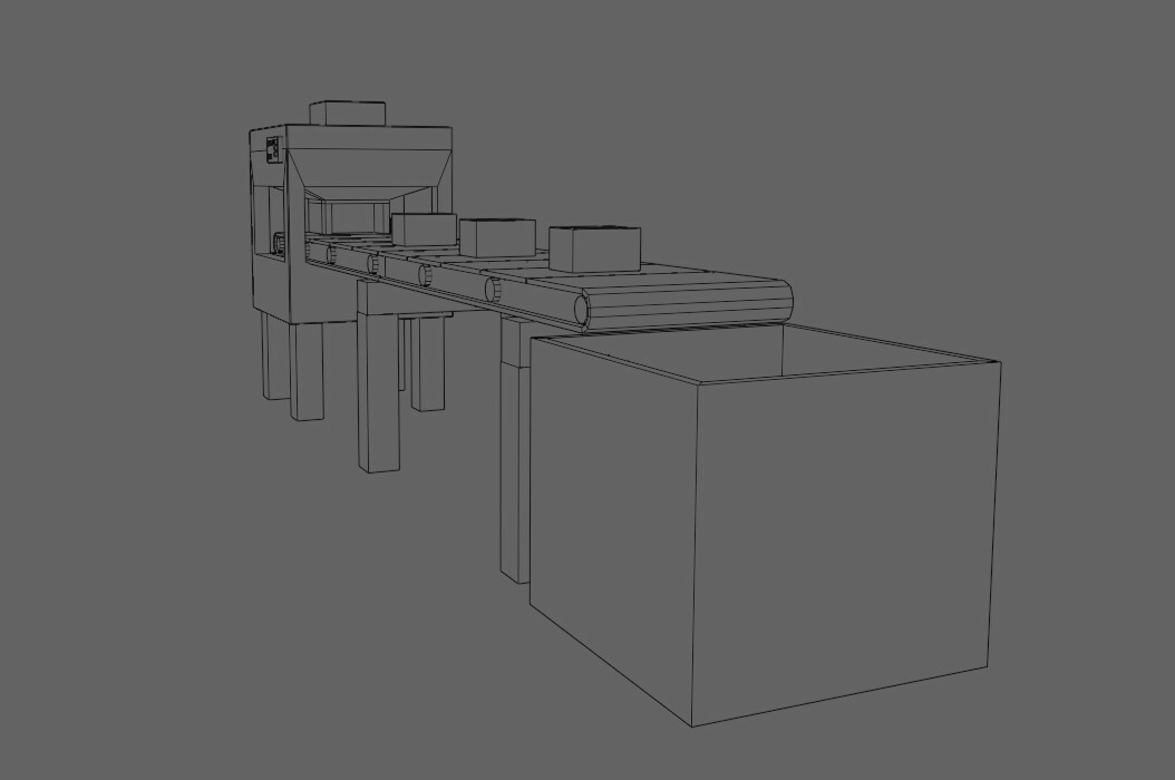 ArtStation - Machine Industrial - Line - Maquina Low-poly 3D model ...