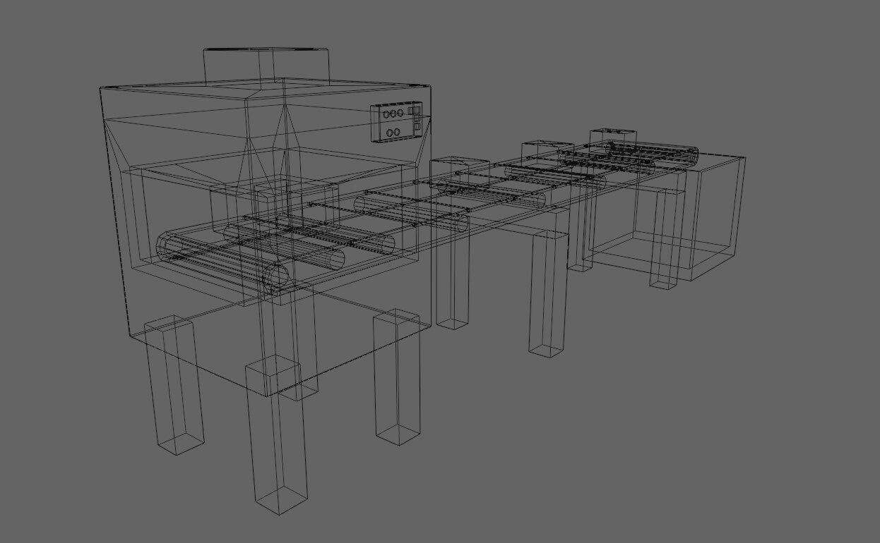 ArtStation - Machine Industrial - Line - Maquina Low-poly 3D model ...