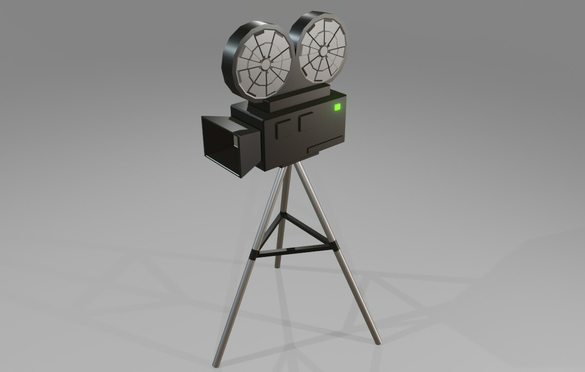 ArtStation - Movie Camera - Cinema Low-poly 3D model | Game Assets