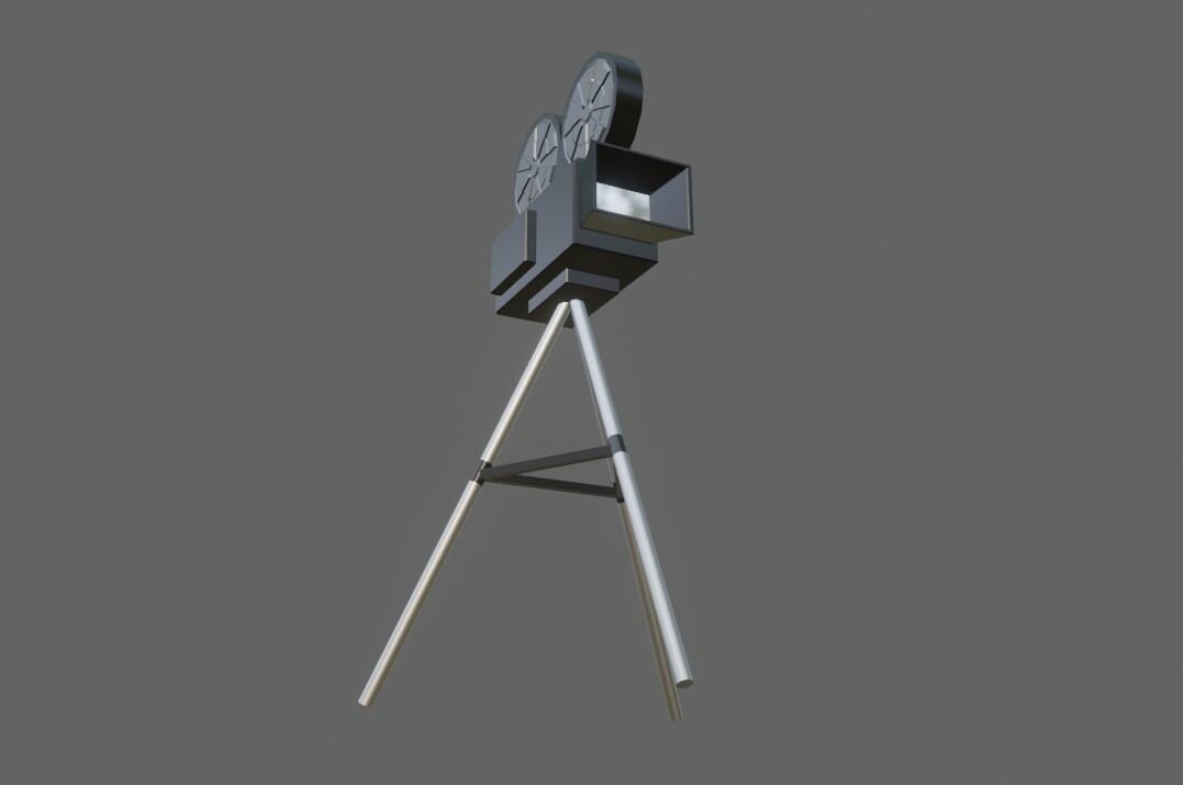 ArtStation - Movie Camera - Cinema Low-poly 3D model | Game Assets