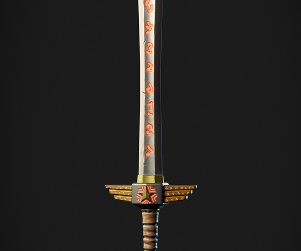 ArtStation - Fantasy two handed sword | Game Assets