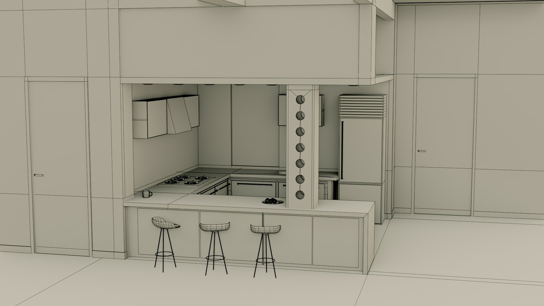 ArtStation - Kitchen Interior - Low Poly - GameReady | Game Assets