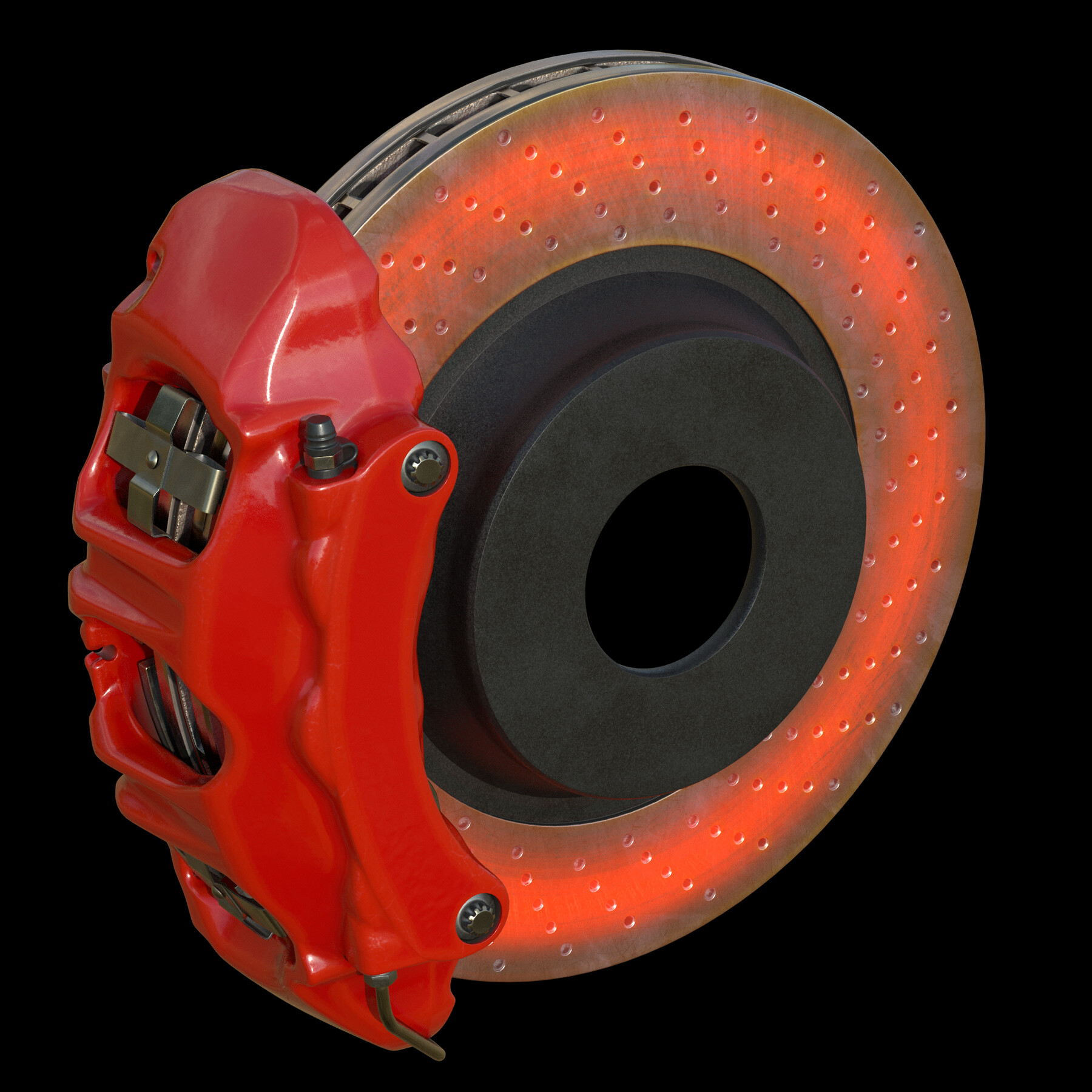 ArtStation - Brake set for sports car | Game Assets