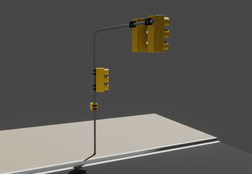 ArtStation - Traffic Light - Semafaro Low-poly 3D model | Game Assets