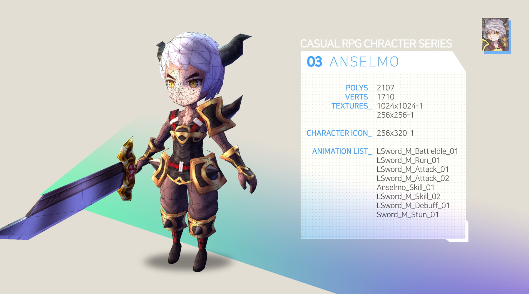 ArtStation - Casual RPG Character - 3 Anselmo | Game Assets