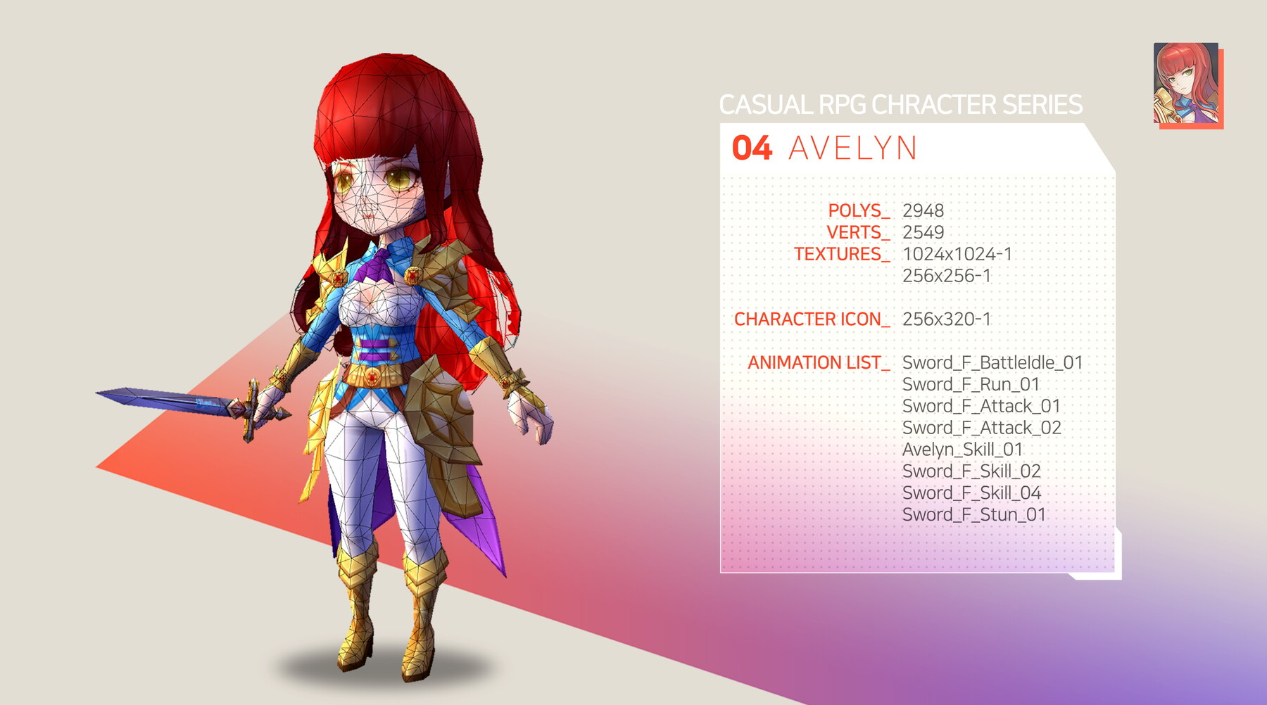 ArtStation - Casual RPG Character - 4 Avelyn | Game Assets