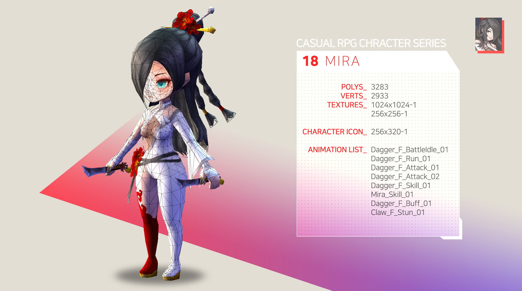 ArtStation - Casual RPG Character - 18 Mira | Game Assets