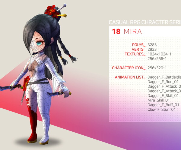 ArtStation - Casual RPG Character - 18 Mira | Game Assets