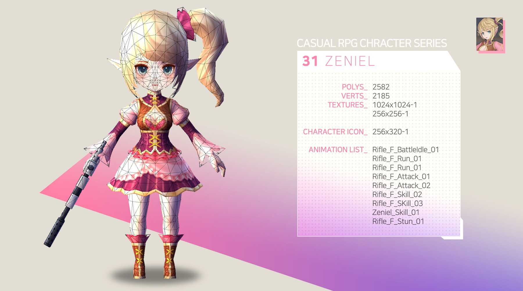 ArtStation - Casual RPG Character - 31 Zeniel | Game Assets