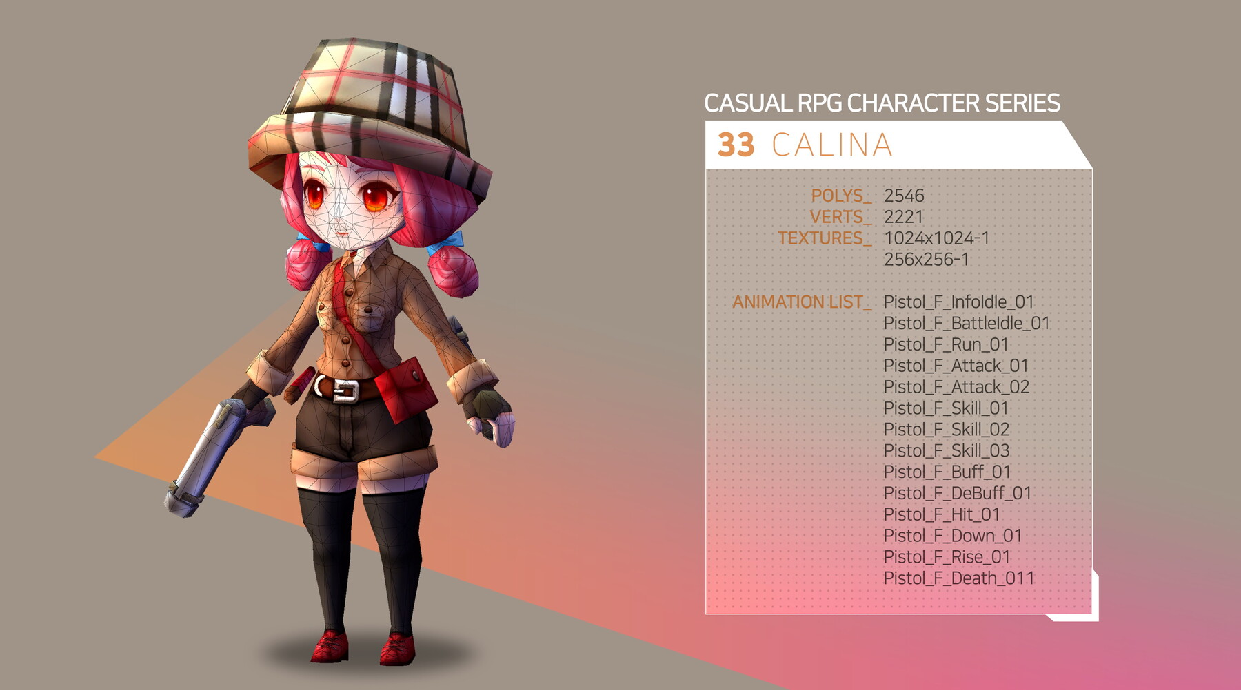 ArtStation - Casual RPG Character - 33 Calina | Game Assets