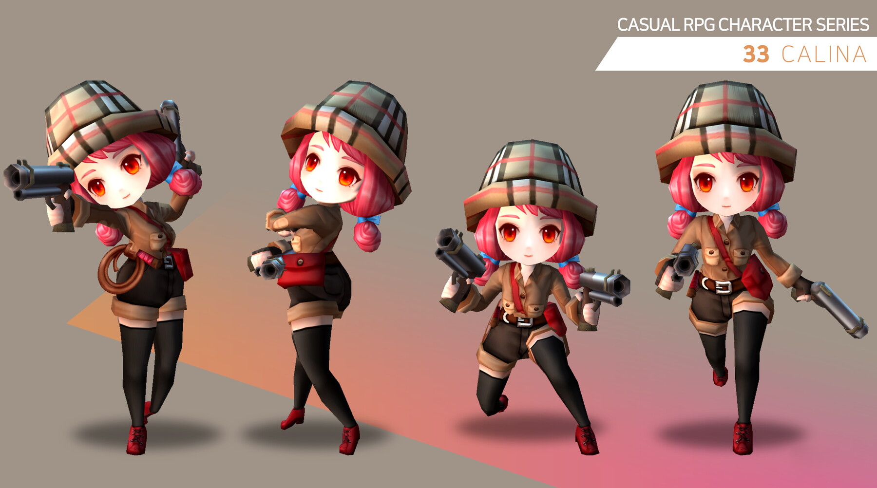 ArtStation - Casual RPG Character - 33 Calina | Game Assets
