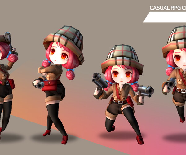 ArtStation - Casual RPG Character - 33 Calina | Game Assets