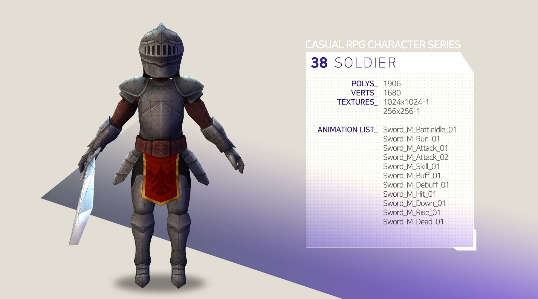 ArtStation - Casual RPG Character - 38 Soldier | Game Assets