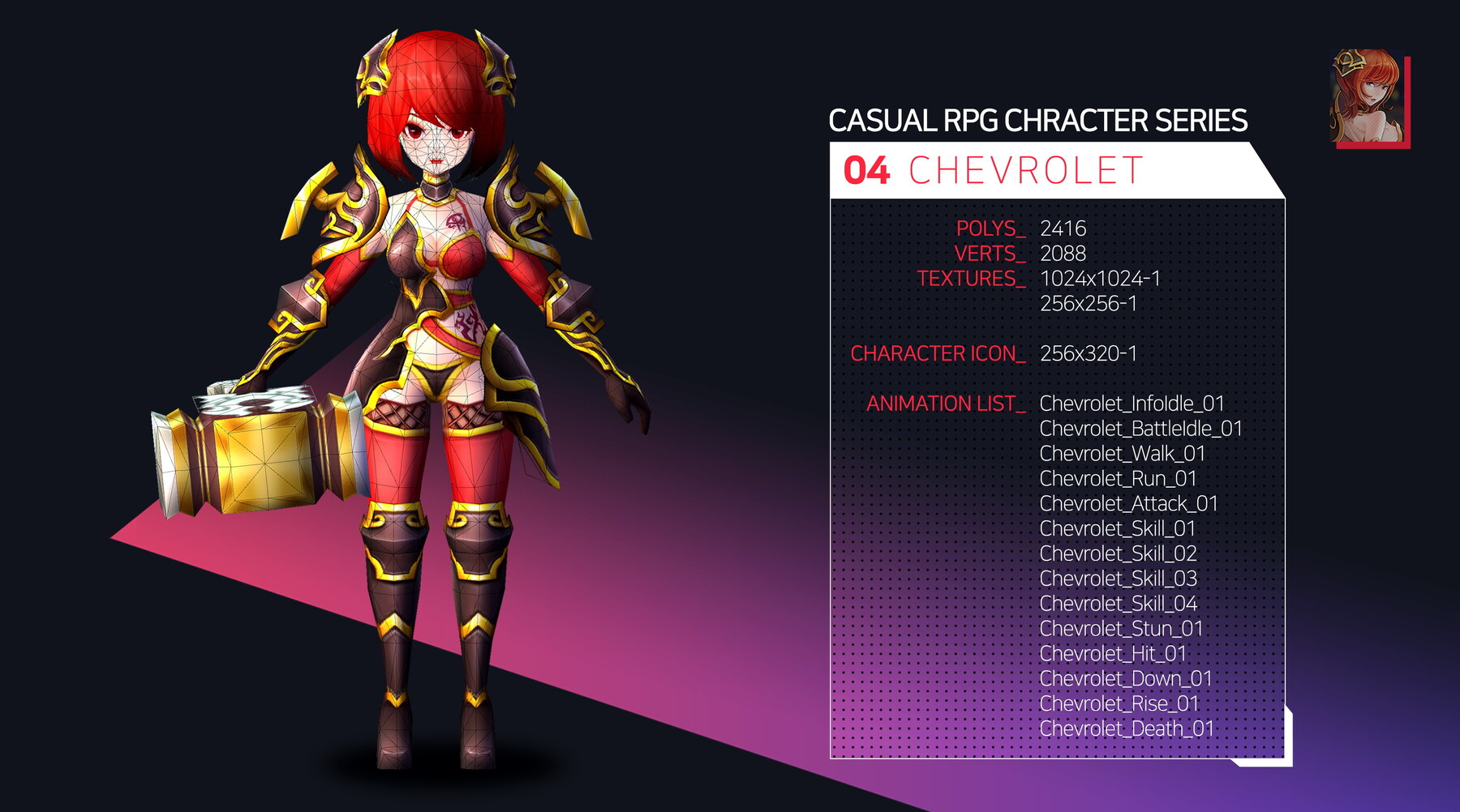 ArtStation - Casual RPG Monster - 4 Chevrolet | Game Assets