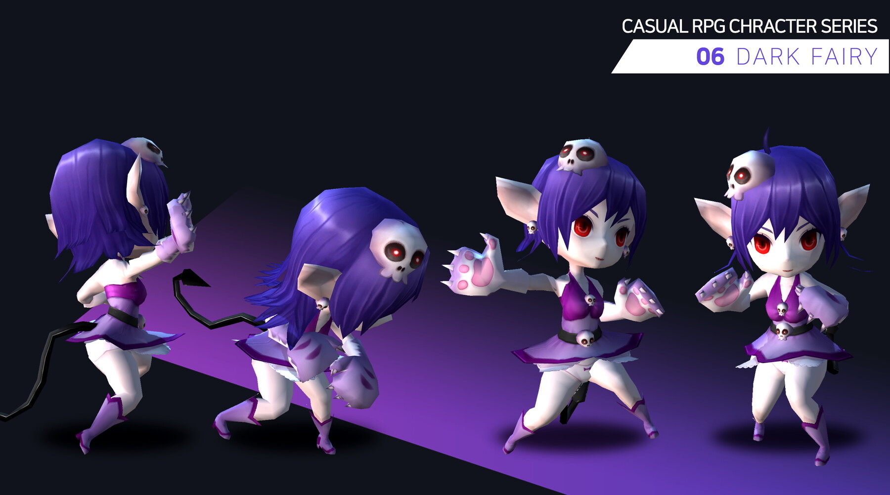 ArtStation - Casual RPG Monster - 6 Dark Fairy | Game Assets