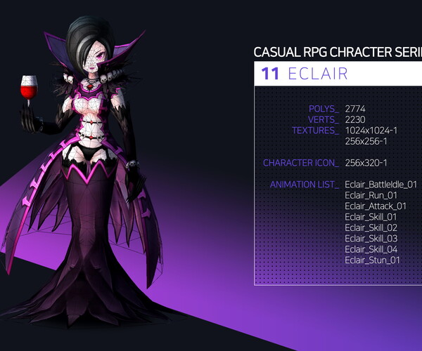 ArtStation - Casual RPG Monster - 11 Eclair | Game Assets