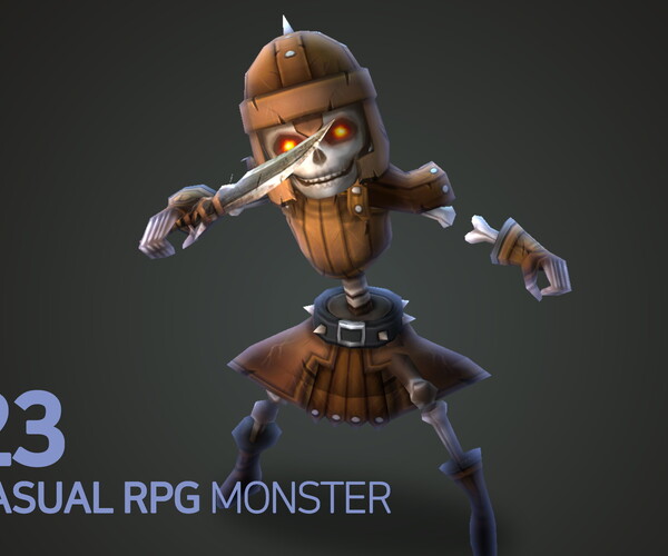 ArtStation - Casual RPG Monster - 23 Skeleton | Game Assets