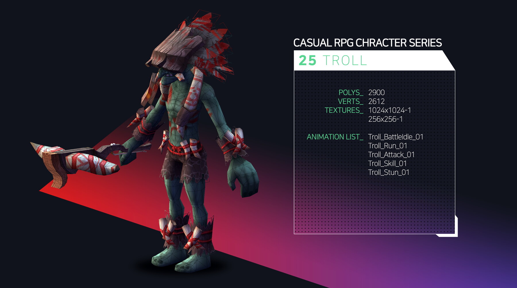 ArtStation - Casual RPG Monster - 25 Troll | Game Assets
