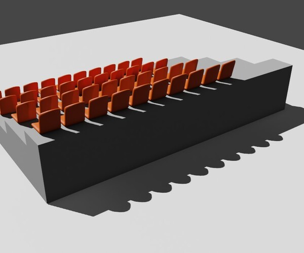 ArtStation - Bleachers - Grandstand - Arquibancada Low-poly 3D model ...