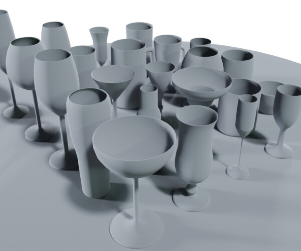 ArtStation - Glass pack collection - 3D model prop gameready | Resources