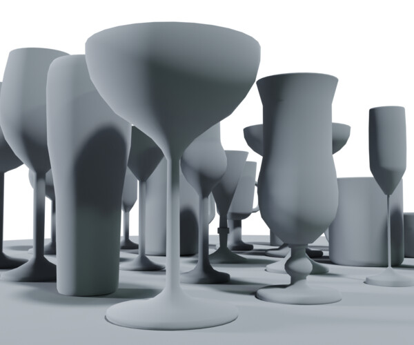 ArtStation - Glass pack collection - 3D model prop gameready | Resources