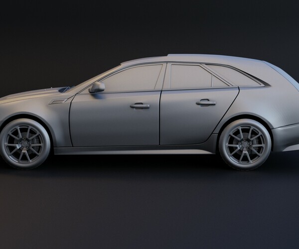 ArtStation - Cadillac CTS-V Wagon 2 versions stl for 3D printing | Game ...