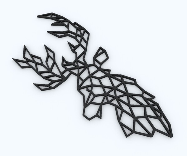 ArtStation - Geometric Reindeer Head | Resources