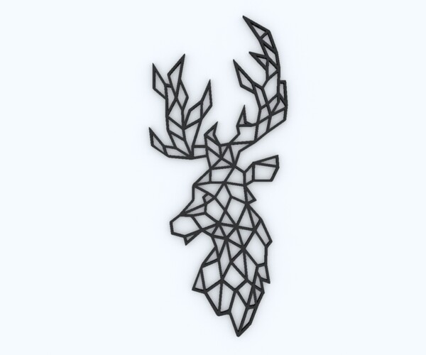 ArtStation - Geometric Reindeer Head | Resources