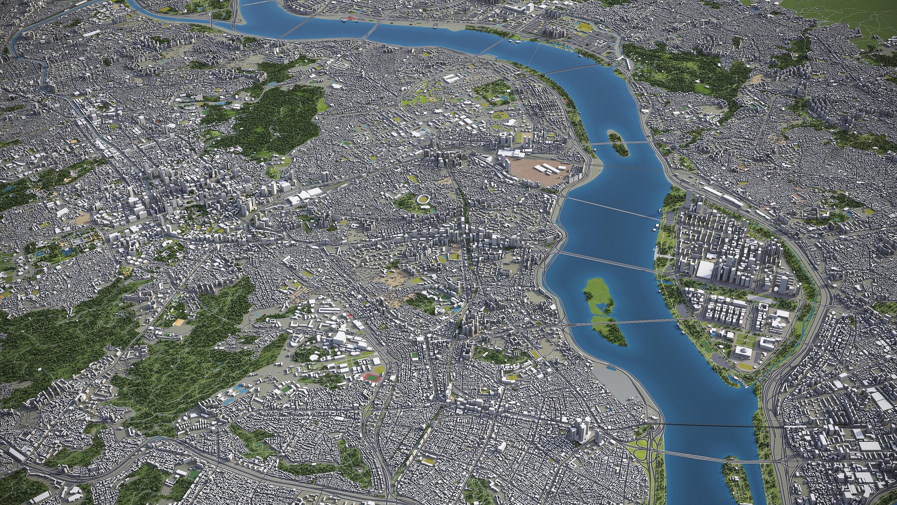 ArtStation - Seoul - 3D city model | Resources