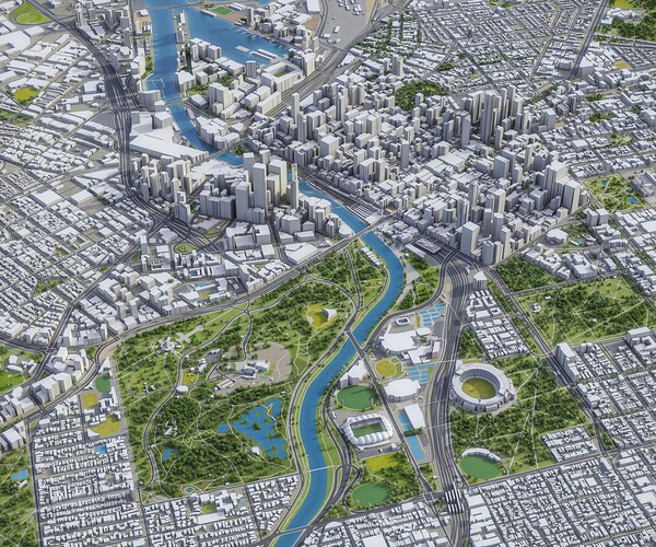 ArtStation - Melbourne - 3D city model | Resources