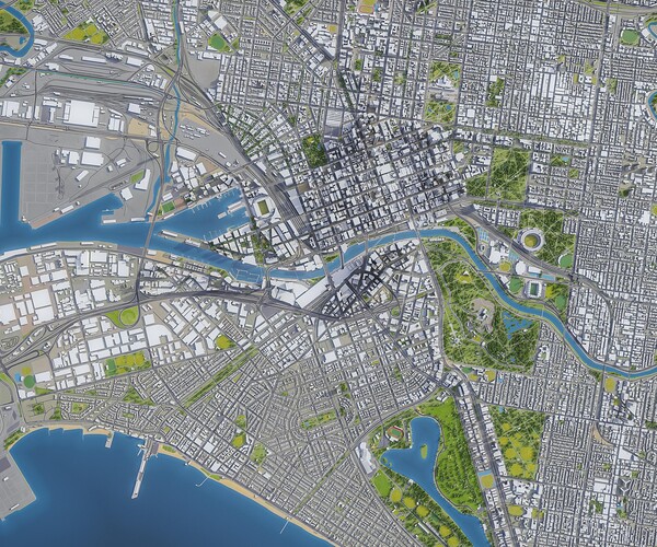 ArtStation - Melbourne - 3D city model | Resources