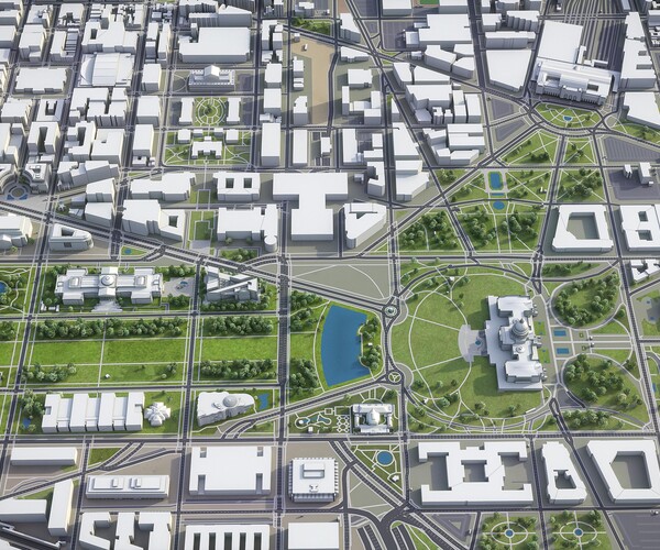 ArtStation - Washington - 3D city model | Resources