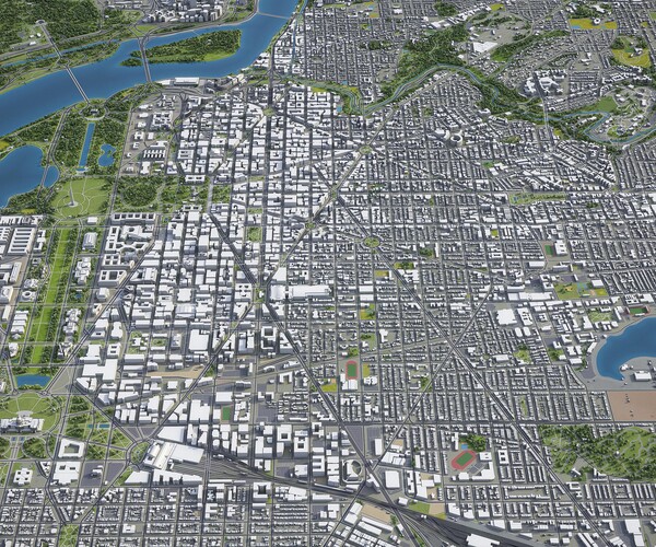 ArtStation - Washington - 3D city model | Resources