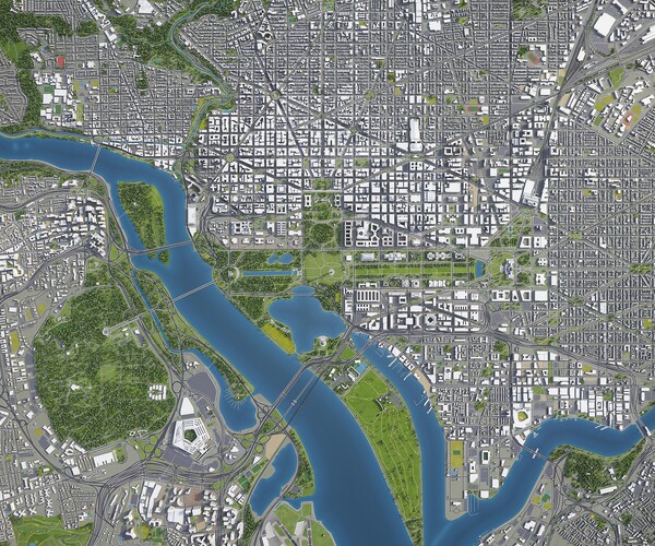 ArtStation - Washington - 3D city model | Resources
