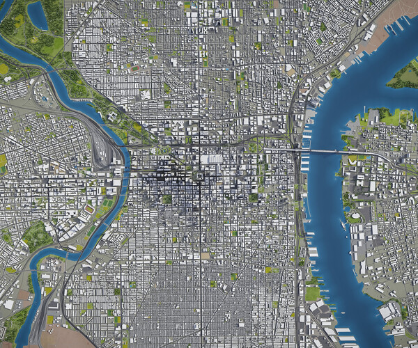 ArtStation - Philadelphia - 3D city model | Resources