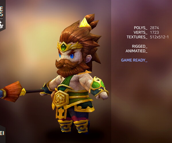 ArtStation - Three kingdoms - Zhang Fei | Game Assets