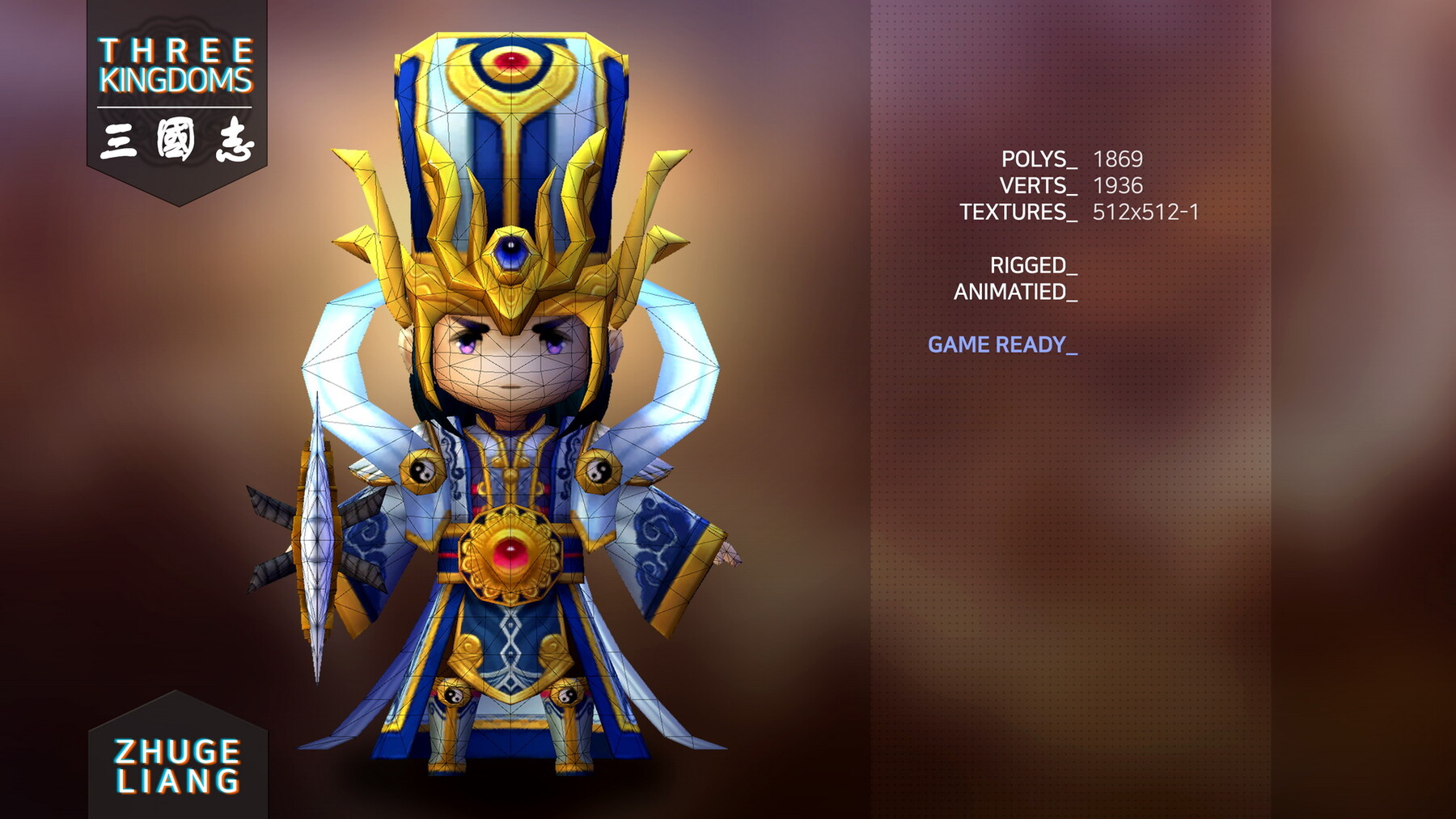 ArtStation - Three kingdoms - Zhuge Liang | Game Assets