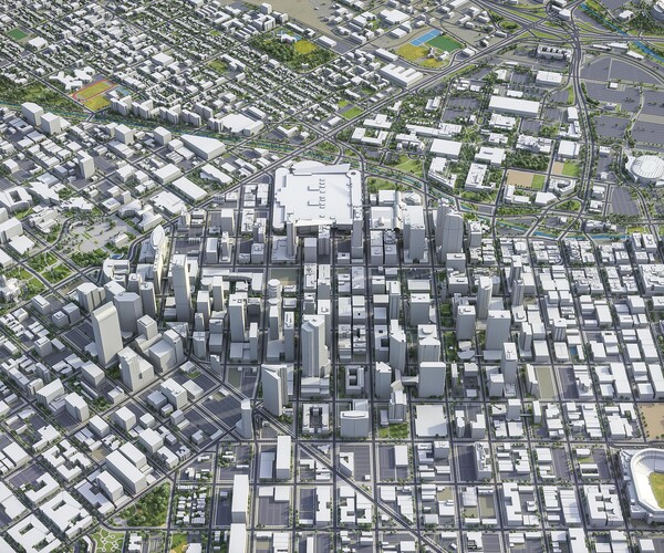 ArtStation - Denver - 3D city model | Resources