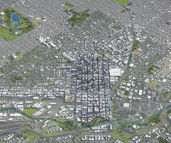 ArtStation - Denver - 3D city model | Resources