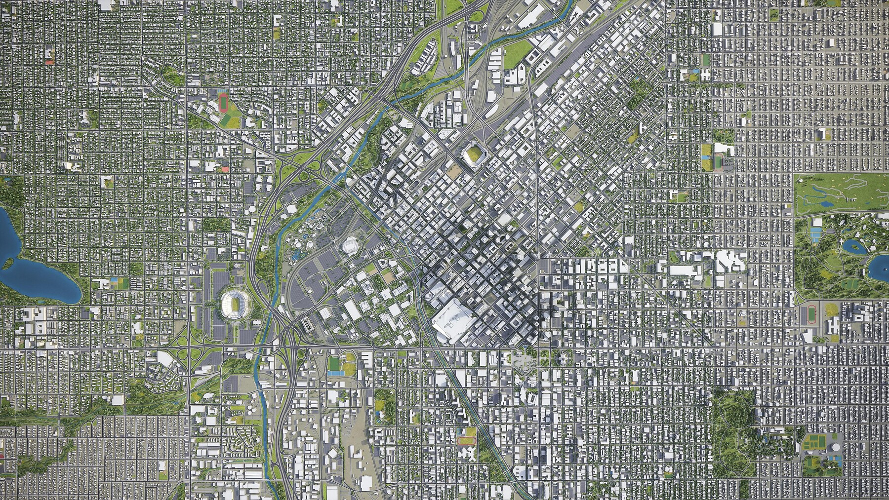 ArtStation - Denver - 3D city model | Resources