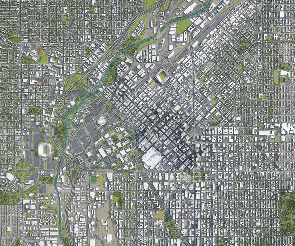 ArtStation - Denver - 3D city model | Resources