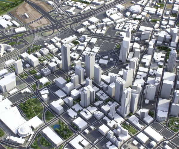 ArtStation - Dallas - 3D city model | Resources