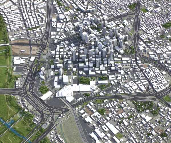 ArtStation - Dallas - 3D city model | Resources