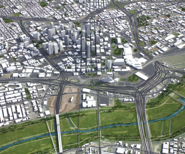 ArtStation - Dallas - 3D city model | Resources