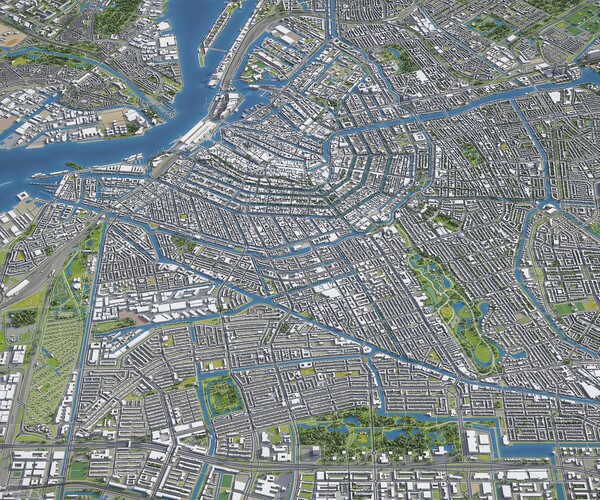 ArtStation - Amsterdam - 3D city model | Resources