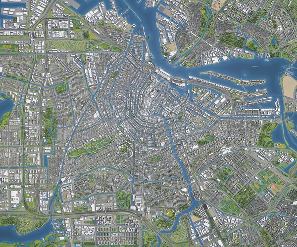 ArtStation - Amsterdam - 3D city model | Resources