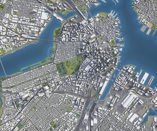 ArtStation - Boston - 3D city model | Resources