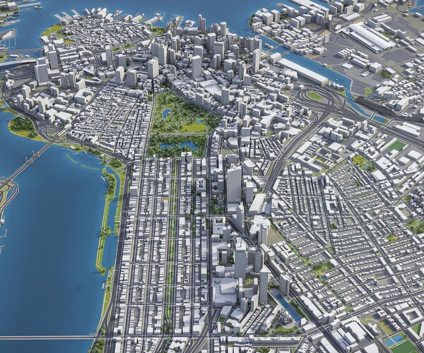 ArtStation - Boston - 3D city model | Resources